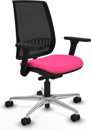 Piqueras y Crespo Alares Schreibtischstuhl mit 3D-Armlehnen, h&ouml;henverstellbare Lendenwirbelst&uuml;tze, ausgestattet mit Syncro/Traslack und Schaumstoff, Rollen 65 mm, Nylon