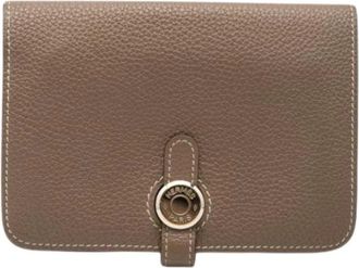 Herm&egrave;s Portefeuille Dogon doccasion - Femme - Pre-owned - Brun - Taille: ONE Size