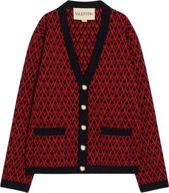Valentino Garavani Homme, Pulls, Rouge, Taille: M Maglia Cardigan Corto