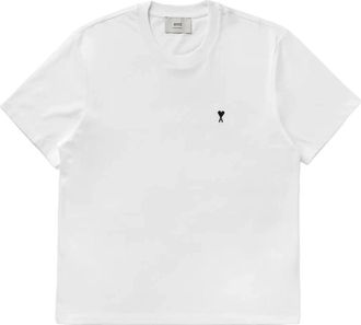 Ami Homme, Tops, Blanc, Taille: XL Contrasted Ami de Coeur T-shirt