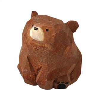 Generic Aus Geschnitzter B&auml;r - Mini-B&auml;rfiguren, Kleine B&auml;renstatuen Aus | Holzschnitzerei F&uuml;r Den Schreibtisch, Mini-B&auml;r, F&uuml;r Drinnen Und Drau&szlig;en, Dekorative 