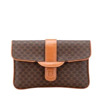 Celine Pre-owned Canvas Clutch - Femme - Pre-owned - Brun - Taille: ONE Size