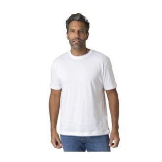 Eleventy Wei&szlig;es T-Shirt mit grauen Eins&auml;tzen - - Tops - Herren - Wei&szlig; - S