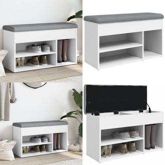 vidaXL Vidaxl - Schuhbank Wei&szlig; 82x32x45,5 cm Holzwerkstoff - Schuhbank - Flurbank - Garderobe - Aufbewahrungsbox - Beistelltisch - Home & Living
