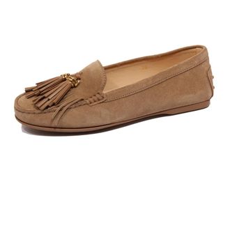 Tod's Wildleder Fransen Loafer Schuh Made in Italy - - Shoes - Damen - Beige - 35 EU