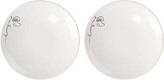 Villeroy & Boch Statement Fr&uuml;hst&uuml;cks-/ Dessertteller Wei&szlig;, Schwarz, Sp&uuml;lmaschinenfest, Mikrowellensicher, Teller, Essteller, Porzellan, Geschirr, Premium Porcelain (P