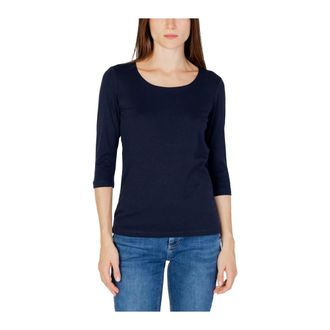 Street One Femme, Tops, Bleu, Taille: 36 FR T-shirt D&eacute;contract&eacute; Bleu &agrave; Manches 3/4