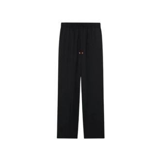 Dr&ocirc;le de Monsieur Le Pantalon Droit Laine - - Trousers - Damen - Schwarzk - XS