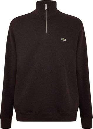Lacoste Sweatshirt f&uuml;r Herren, mit kurzem Rei&szlig;verschluss, Baumwollmischung (Braun)