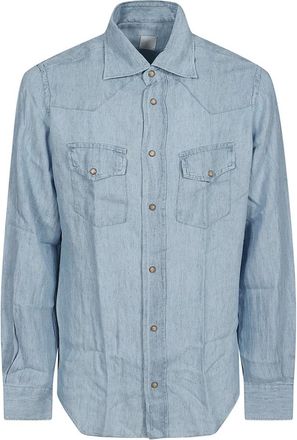 Eleventy Homme, Chemises, Bleu, Taille: L Casual Chemises