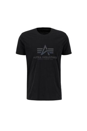 Alpha Industries Herren Basic T Rainbow Ref T-Shirt, Black, XL