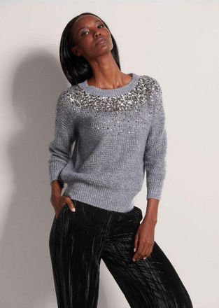 Madeleine Strickpullover Rundhals-Pullover mit Stern