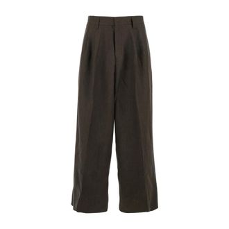 ERL Anzughose mit Bundfalten - - Trousers - Herren - Braun - L
