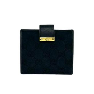 Gucci Portefeuille bifold en toile et cuir GG Pre-owned - Femme - Pre-owned - Noir - Taille: ONE Size