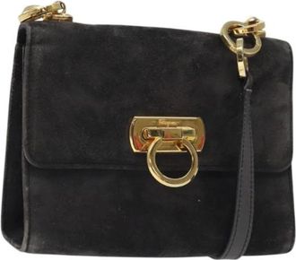 Ferragamo Pre-owned Daim sacs-ports-paule - Femme - Pre-owned - Noir - Taille: ONE Size
