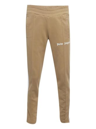 Palm Angels pantalon de jogging &agrave; logo imprim&eacute; - Tons neutres