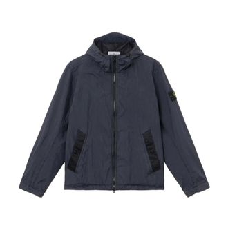 Stone Island Homme, Vestes, Bleu, Taille: M Garment Dyed Crinkle Reps NY Jacket