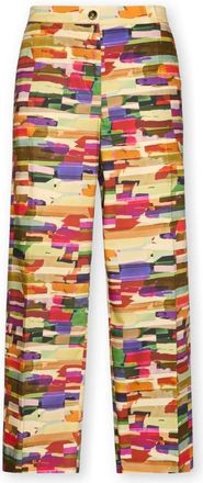 Elena Miro Femme, Pantalons, Multicolore, Taille: 56 FR Pantalon Imprim&eacute; Multicolore
