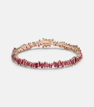 Suzanne Kalan Bracelet Bold en or rose 18 ct et rubis