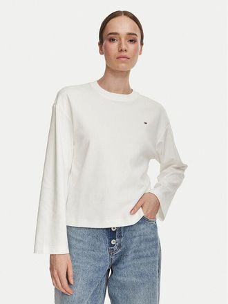 Tommy Hilfiger Bluse WW0WW51740 Wei&szlig; Relaxed Fit