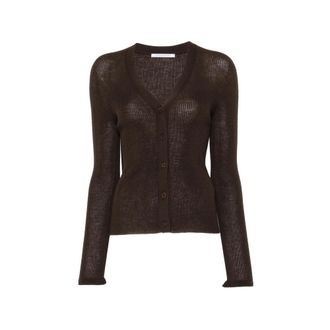 Cecilie Bahnsen CBFolke Flower-button Ribbed Cardigan