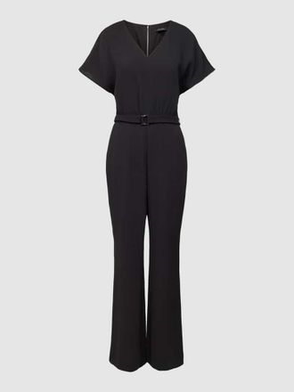 Comma Jumpsuit mit Fl&uuml;gel&auml;rmel und V-Ausschnitt
