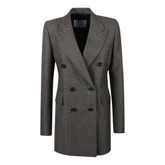 Prada Gessato Mouline Blazer - - Jackets - Damen - Braun - XS
