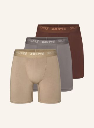 SKIMS Skims 3er-Pack Boxershorts Skims Stretch braun