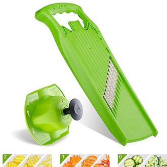 B&ouml;rner Coupe-l&eacute;gumes Onde-Gaufre B&ouml;rner PowerLine + Porte-Fruit (2 pi&egrave;ces) - Coupe-l&eacute;gumes Ondul&eacute; - Coupe Vague & Gaufrette - Set pour Frites & Gaufrettes de