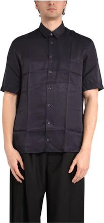 Patrizia Pepe Homme, Chemises, Bleu, Taille: 2XL Chemise &agrave; manches courtes en twill