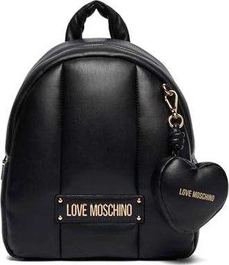 Moschino Sac femme Love sac à dos en similicuir noir, Noir, Medium