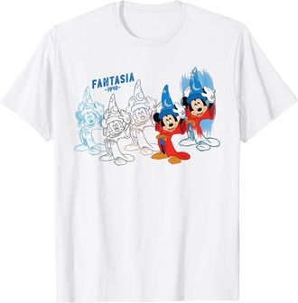 Disney Ink and Paint Fantasia 1940 Mickey Mouse Art Series T-Shirt
