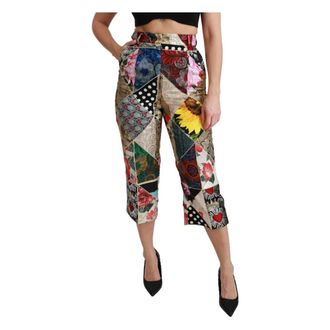 Dolce & Gabbana Cropped Hosen - - Trousers - Damen - Mehrfarbig - S