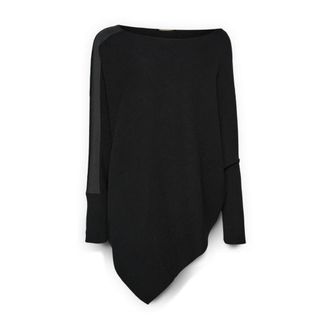 Elena Miro Kimono-Pullover mit asymmetrischem Saum - - Knitwear - Damen - Schwarzk - S