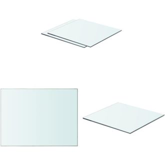 vidaXL Panneaux d&eacute;tag&egrave;re 2 pcs Verre Transparent 40 x 30 cm - Etagere Murale - &Eacute;tag&egrave;re Verre - &Eacute;tag&egrave;re Transparente - D&eacute;coration Murale - Rangement Mural