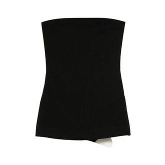 Entire studios Tr&auml;gerloses Top mit Eins&auml;tzen - - Tops - Damen - Schwarzk - S