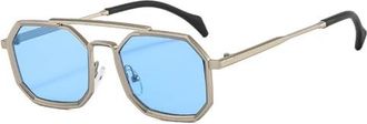 Generic Lunettes De Soleil Conduite En M&eacute;tal For Hommes Et Femmes, Sport Vacances Plein Air(Blue)