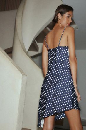 Next Tr&auml;gerkleid Asymmetrisches Tr&auml;gerkleid in Minil&auml;nge mit Spitze (1-tlg)