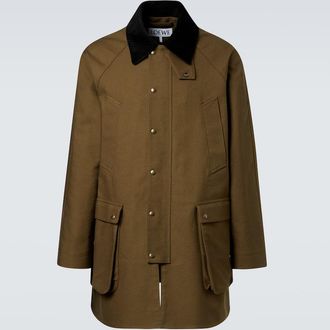 Loewe Mantel aus Baumwoll-Drill mit Cord