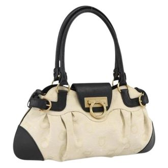 Ferragamo Pre-owned Canvas Hand Bag - - Pre-owned - Damen - Beige - ONE SIZE