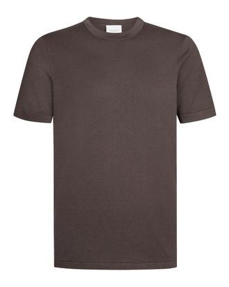 Profuomo Glattstrick-T-Shirt aus Baumwolle in