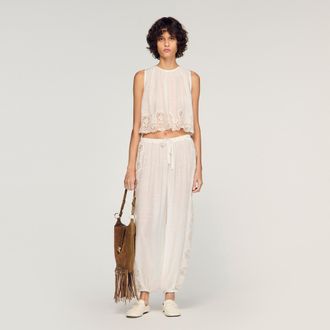 Sandro Kurzes Krepp-Top