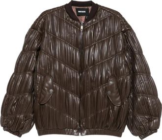 Rotate veste bomber à design plissé - Marron