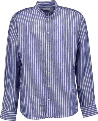 Eton Herren Hemd blau Leinen