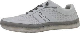 Bugatti Baskets Bimini pour homme en textile et synth&eacute;tique en blanc avec gris et semelle int&eacute;rieure amovible. Blanc, 2012 White Light Grey, 43 EU