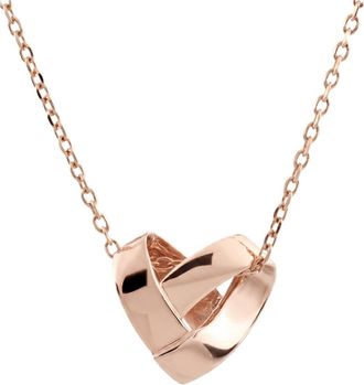 Edenly Origami Herz Halskette - 750er Ros&eacute;gold (18 Karat)