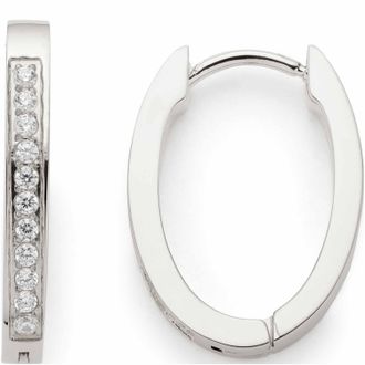 Leonardo Kreolen Beautys Ronia 1 Paar - Klapp-Creolen aus silberfarbenem Edelstahl - eingefasste Zirkonia-Steine - kombinierbar mit Beautys Anh&auml;ngern - Schmuck