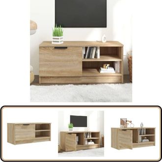 vidaXL Vidaxl - Meuble tv Chêne sonoma 80x35x36,5 cm Bois dingénierie - Meubles Tv - Meuble Tv - Support Tv - Unité Tv - Mobilier Salon