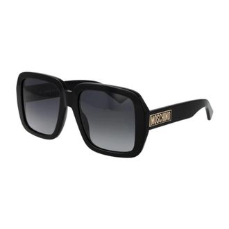 Moschino Schwarze Quadratische Sonnenbrille Damen Eleganter Stil - - Accessories - Damen - Schwarzk - 55 MM