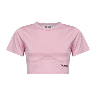 The Attico Cropped T-Shirt - - Tops - Damen - Rosa - L